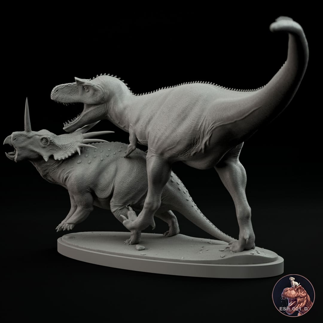 Gorgosaurus libratus / Styracosaurus albertensis – dinosauriacreatures