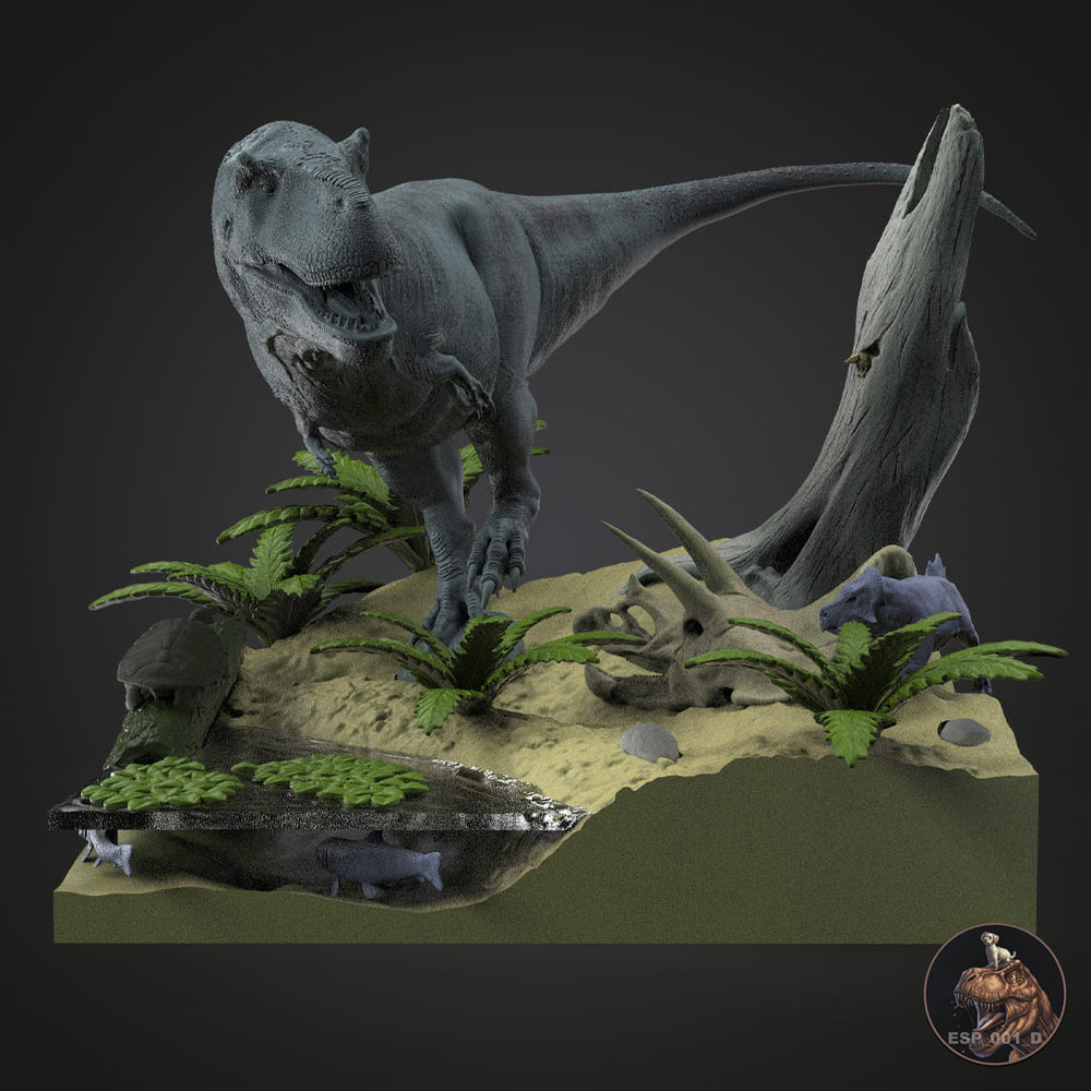 Tyrannosaurus rex diorama Hell Creek – Dinosauria Creatures