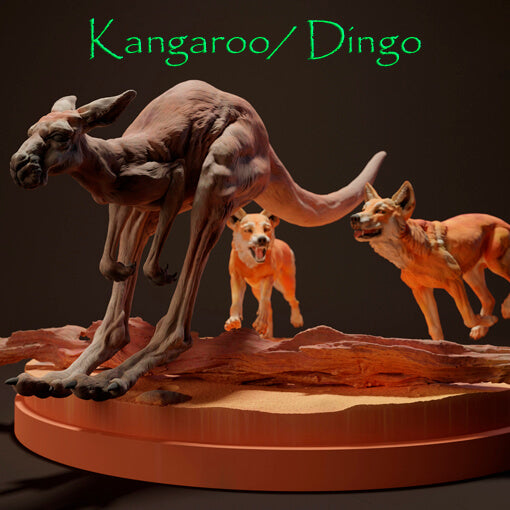 Kangaroo / Dingo – Dinosauria Creatures